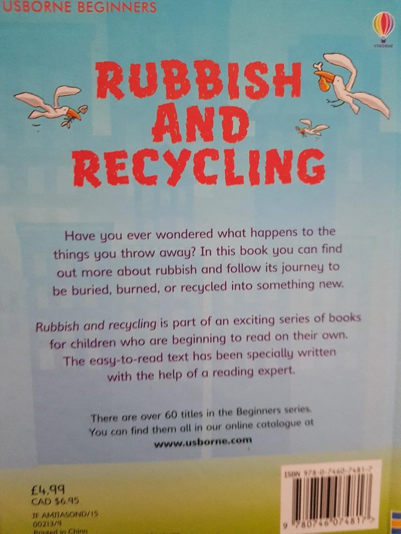 Rubbish and recycling book, Books & Stationery, Children's Books on ...