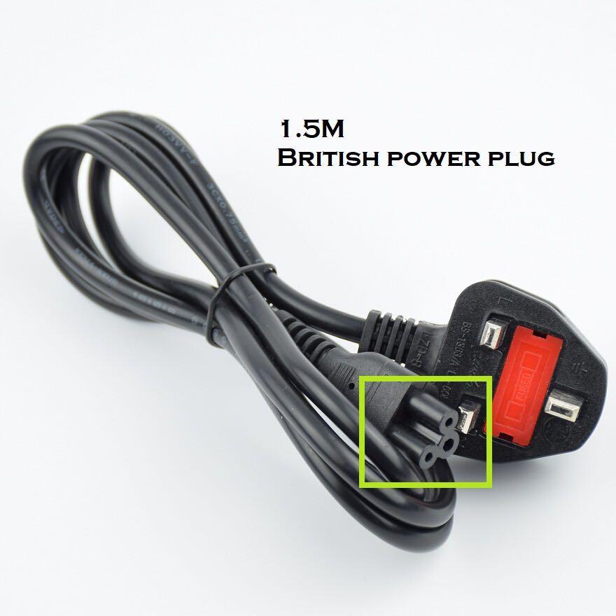 【Available】 Safety Mark Power Plug to C5 Lead 1.5M British power plug ...
