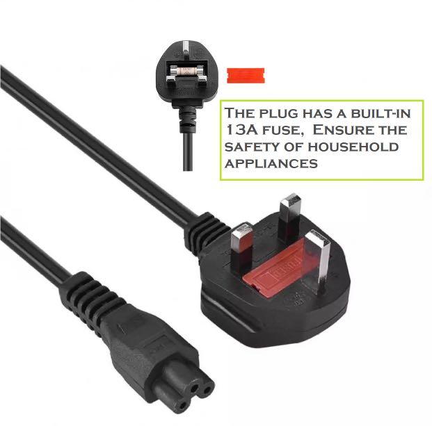 【Available】 Safety Mark Power Plug to C5 Lead 1.5M British power plug ...