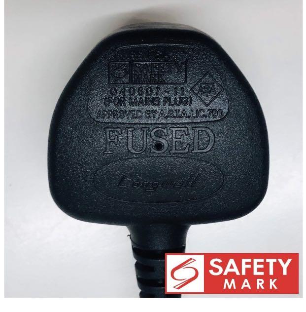 【Available】 Safety Mark Power Plug to C5 Lead 1.5M British power plug ...