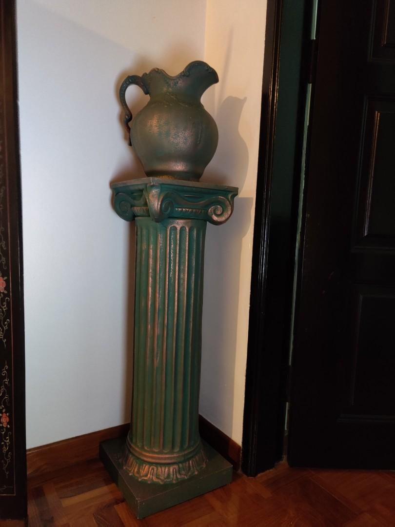 Standing Display of Roman pillar & Jug, Furniture, Home Decor, Antiques ...