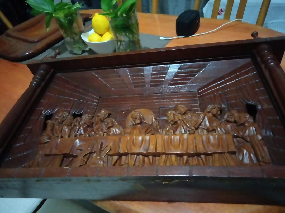Beautifully carved The Last Supper - Narra , Furniture & Home Living ...