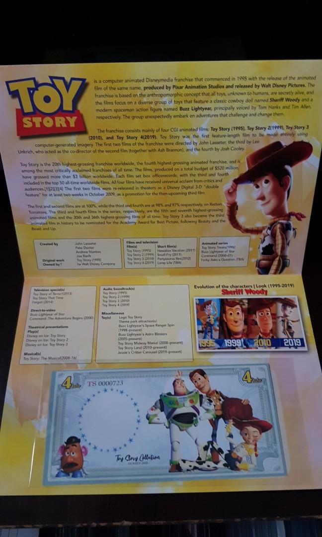 Toy story commemorative note gift present, Hobbies & Toys, Memorabilia ...