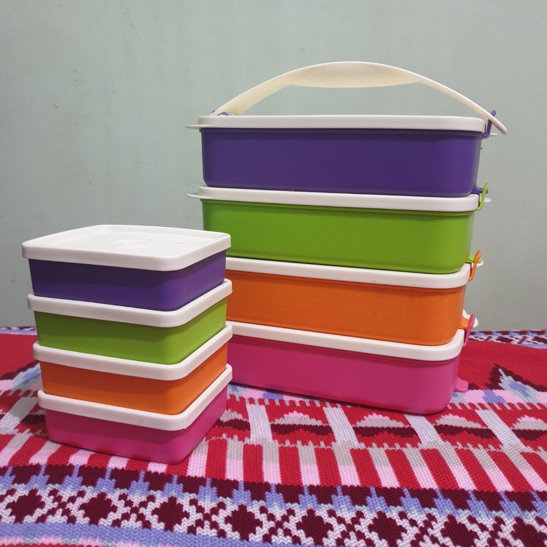 Tupperware (Original) Stackable with Handle and 4 Mini Containers ...