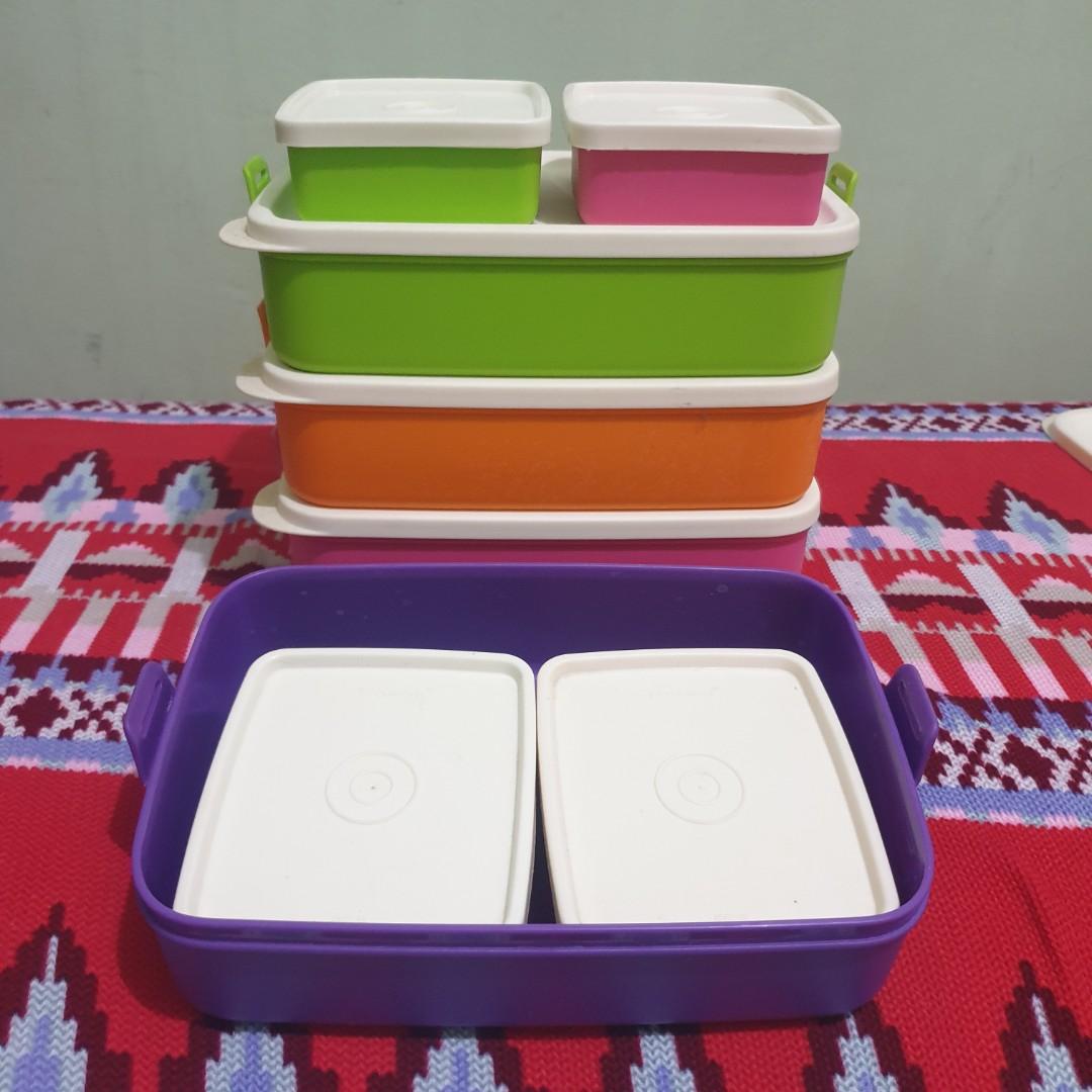 Tupperware (Original) Stackable with Handle and 4 Mini Containers ...