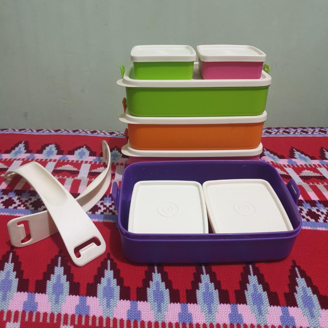 Tupperware (Original) Stackable with Handle and 4 Mini Containers ...