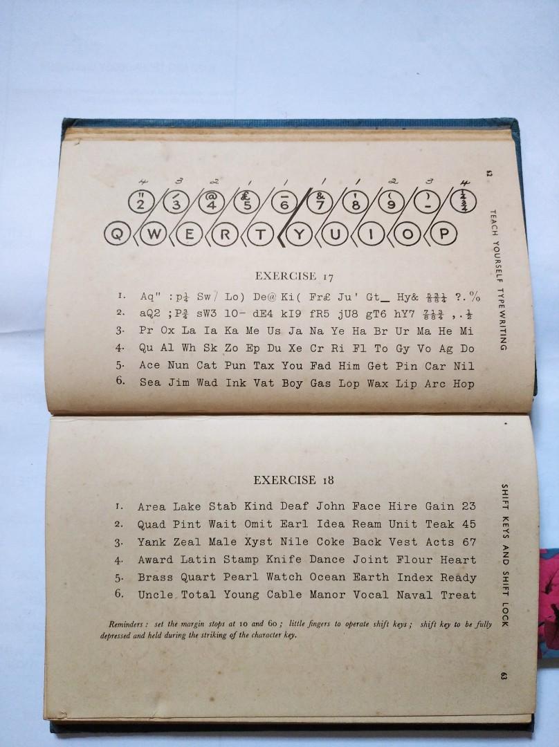 Typing book, Hobbies & Toys, Memorabilia & Collectibles, Vintage ...