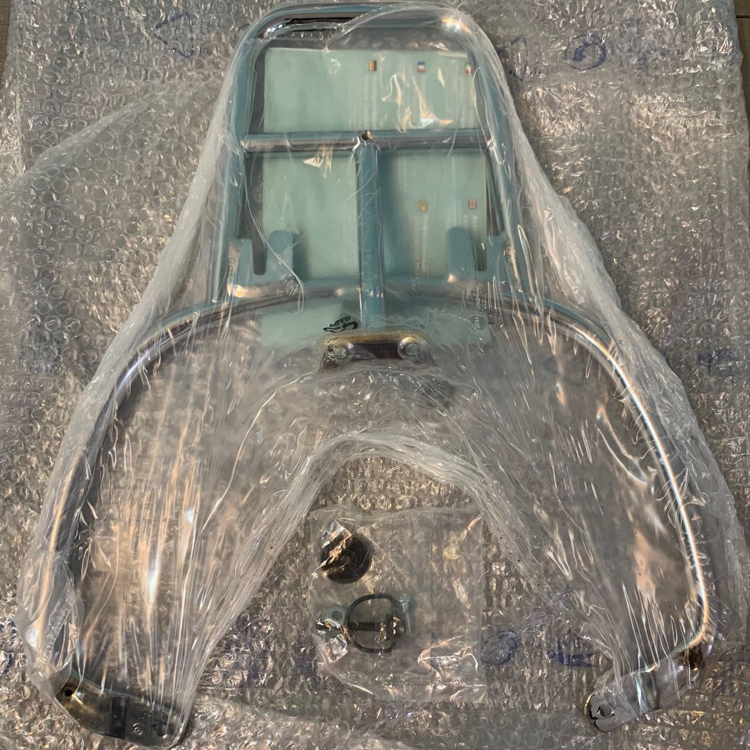 Vespa Chrome Rear Rack, Motorcycles, Motorcycle Accessories on Carousell