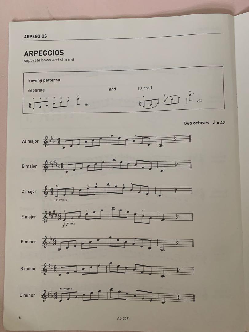 Violin Grade 4 Scales & Arpeggios, 興趣及遊戲, 手作＆自家設計, 文具 - Carousell