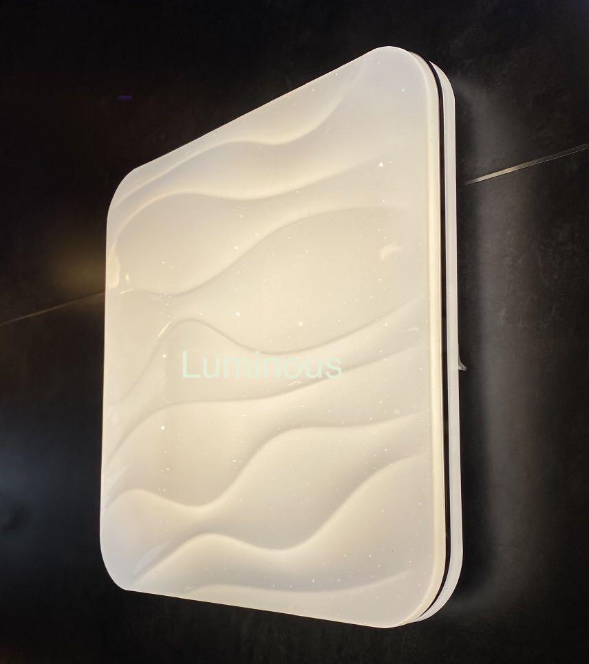 Wave Square Led Ceiling Light, Furniture, Home Decor, Lighting ...