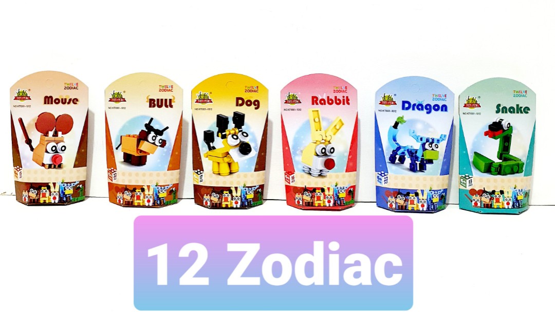 12 Zodiac Animals DIY Bricks Complete Set #001, Hobbies & Toys, Toys ...