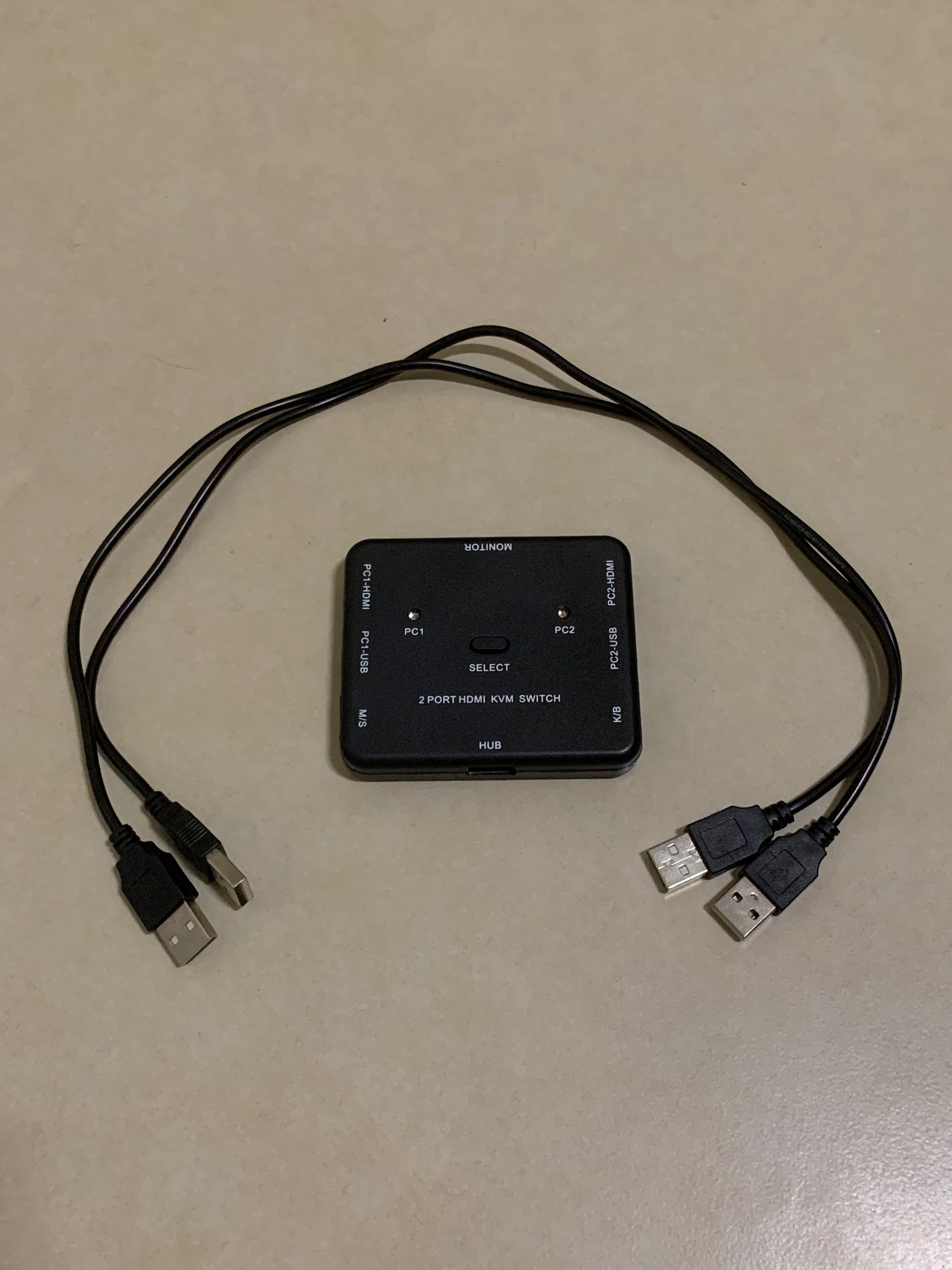 2 Port HDMI KVM Switch, Computers & Tech, Parts & Accessories, Cables & Adaptors on Carousell