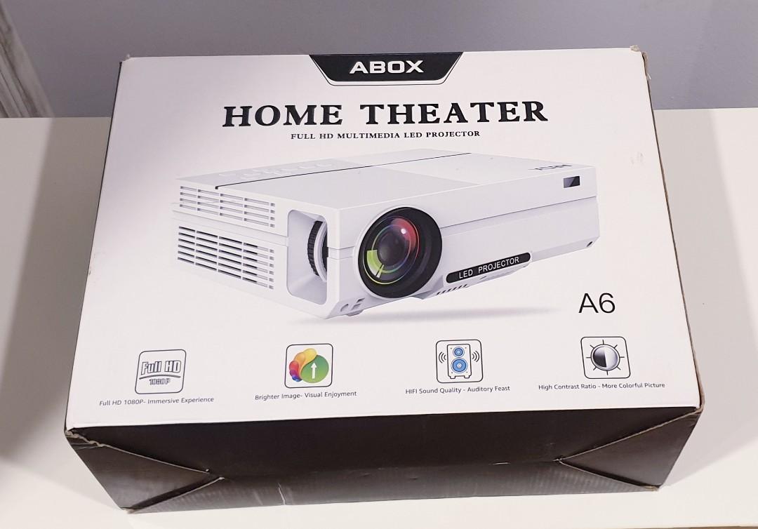 Abox Home Theater Projector A6 with Screen Projector, TV & Home Appliances, TV & Entertainment ...