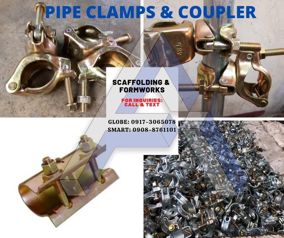 Aluma Beam Scaffolding G.I Pipe Swivel Fixed Clamp Basejack U-Head ...