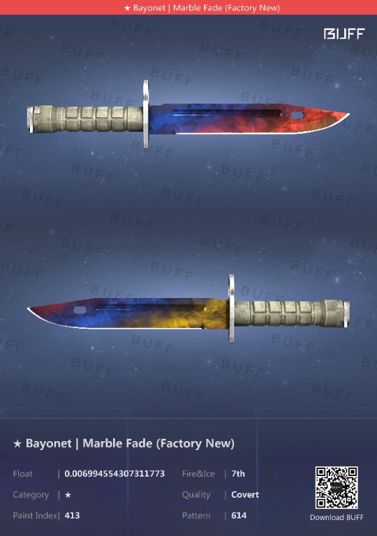 Bayonet Marble Fade: Fire and Ice (7 Max; 0.006FV), Video Gaming ...