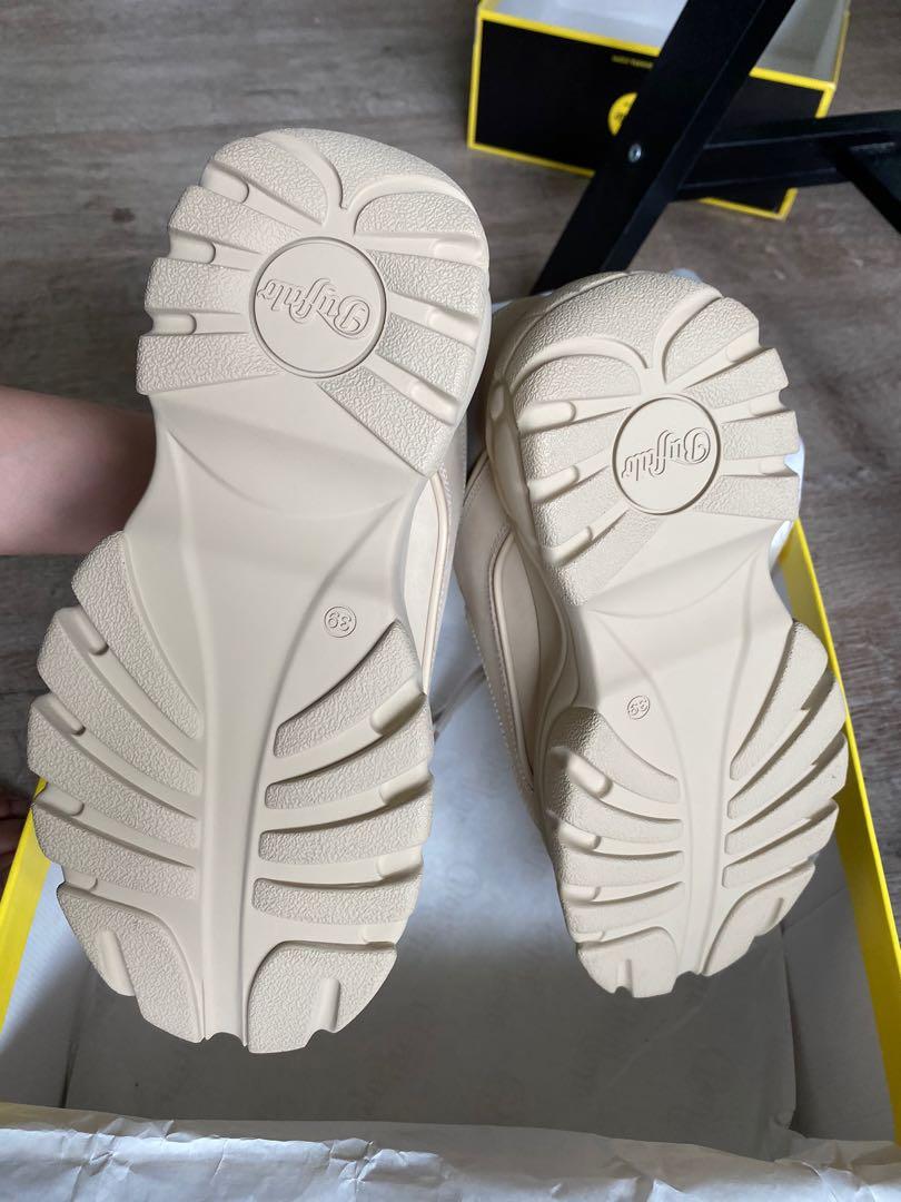 Buffalo London Classic Kicks Sneakers in Cream, Women's Fashion ...