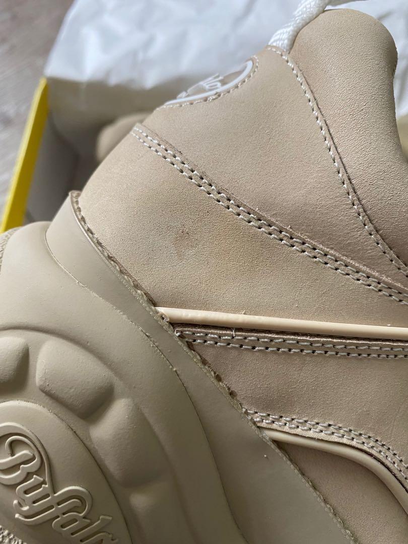 Buffalo London Classic Kicks Sneakers in Cream, Women's Fashion ...