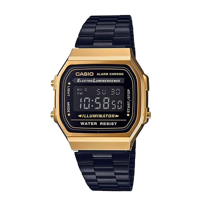 Casio Digital Watch A168W Black & Gold, Mobile Phones & Gadgets ...