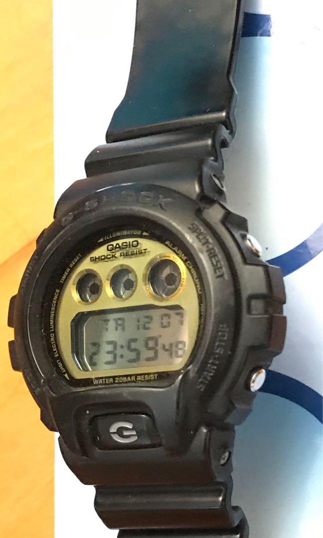 Casio G Shock 黑色 DW-6900PL 手錶 Module 3230 C3 Black Digital Watch, 名牌 ...