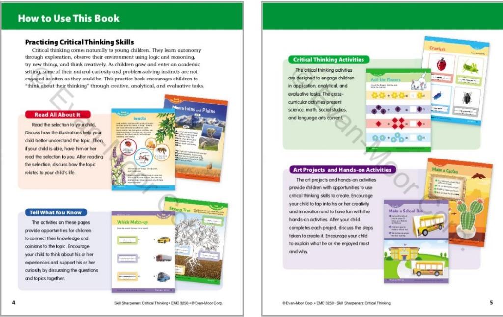 Critical Thinking Preschool Activity book - 2 Levels available, Hobbies ...