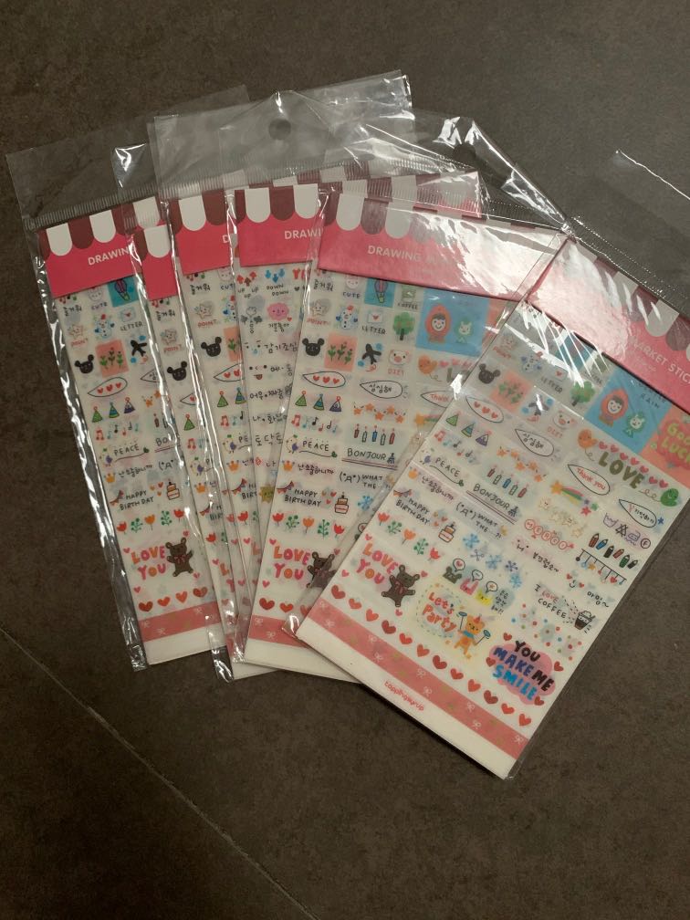 Cute Korean Stickers Labels Children Gift Arts and Craft Fun Activity ...