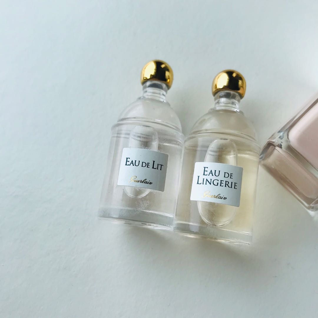 Guerlain EAU DE LINGERIE EAU DE LIT 法國小香水 各7.5ml 共有兩支, 美容＆個人護理, 沐浴＆身體護理 ...