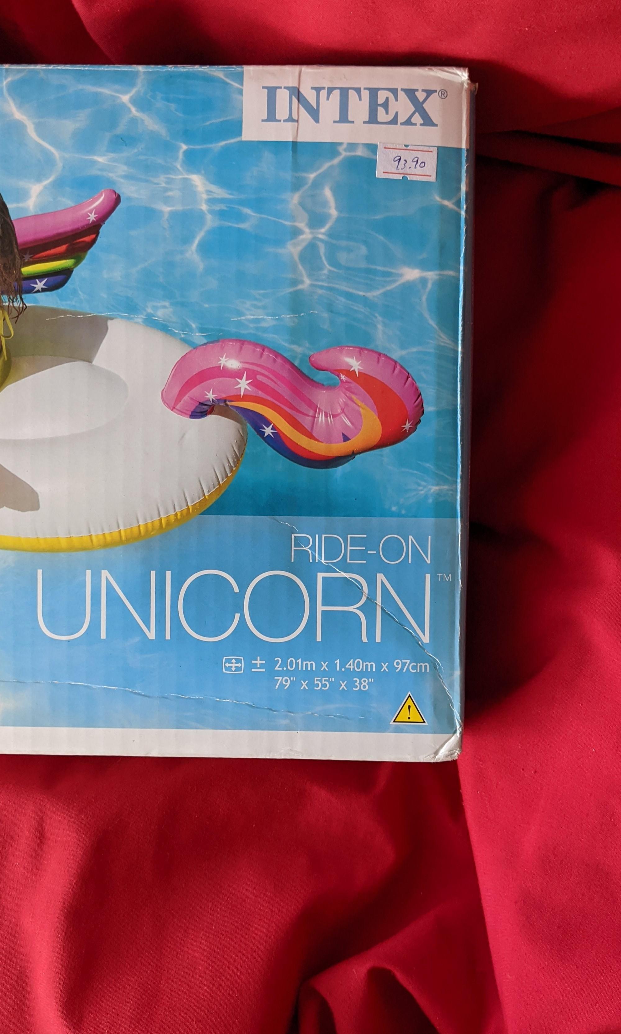 Intex Unicorn Intex swimming float, Everything Else on Carousell