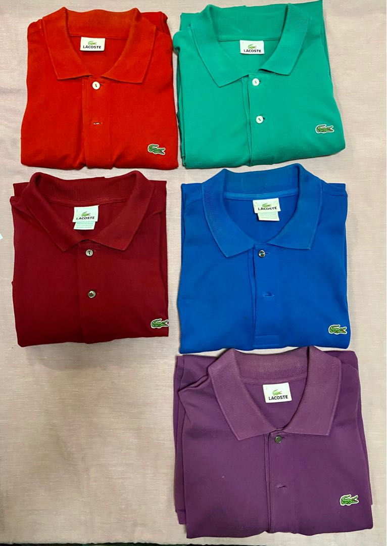 Lacoste Polos (Assorted Colours) Size 7, Men's Fashion, Clothes, Tops ...