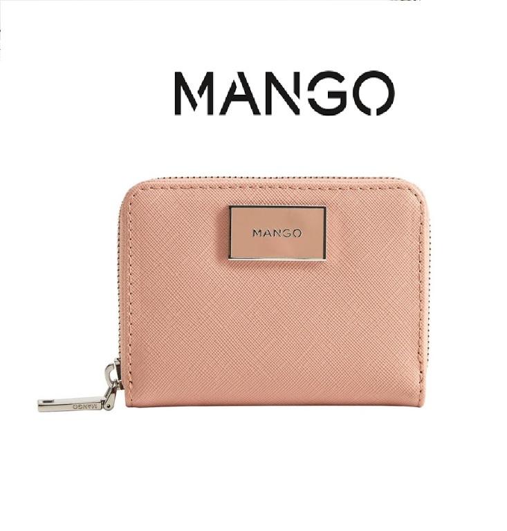 Mango Safiano-effect Zip Wallet - LIGHT PASTEL PINK, Women's Fashion ...