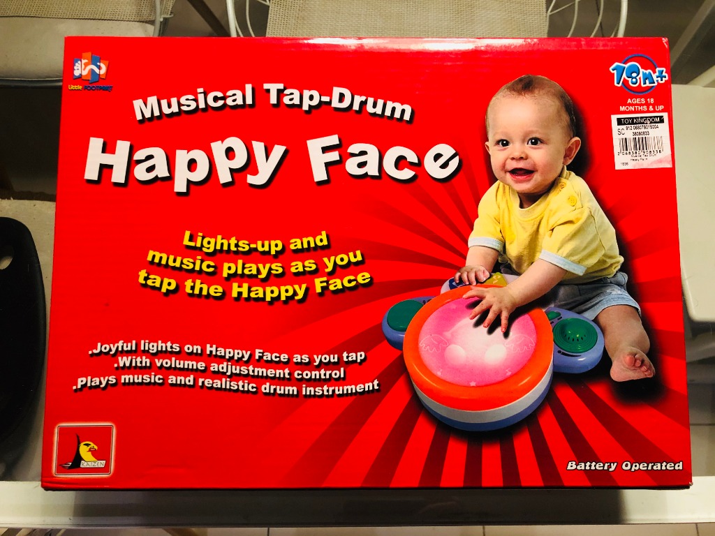 Musical Toy Tap Drum Happy Face from Toy Kingdom, Babies & Kids, Infant ...