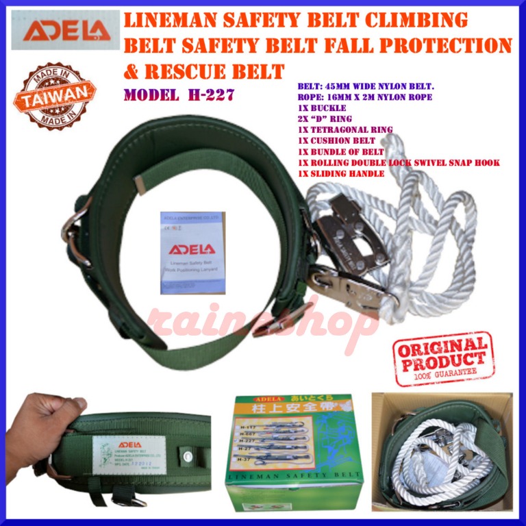 Original Adela Lineman Safety Belt Climbing Belt Safety Belt Fall ...