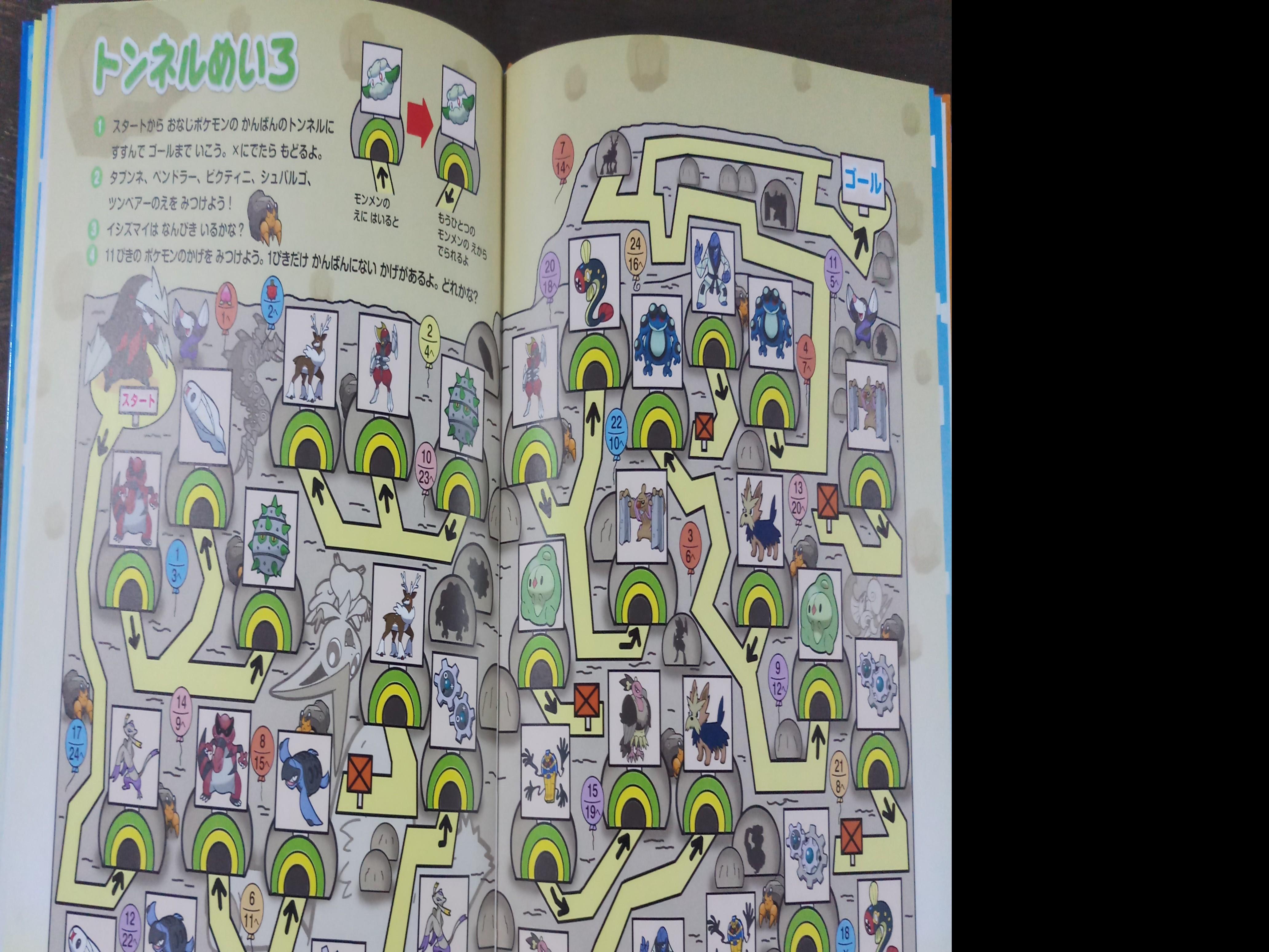 Pokemon Japanese maze&search A4 size big books, Hobbies & Toys, Books ...