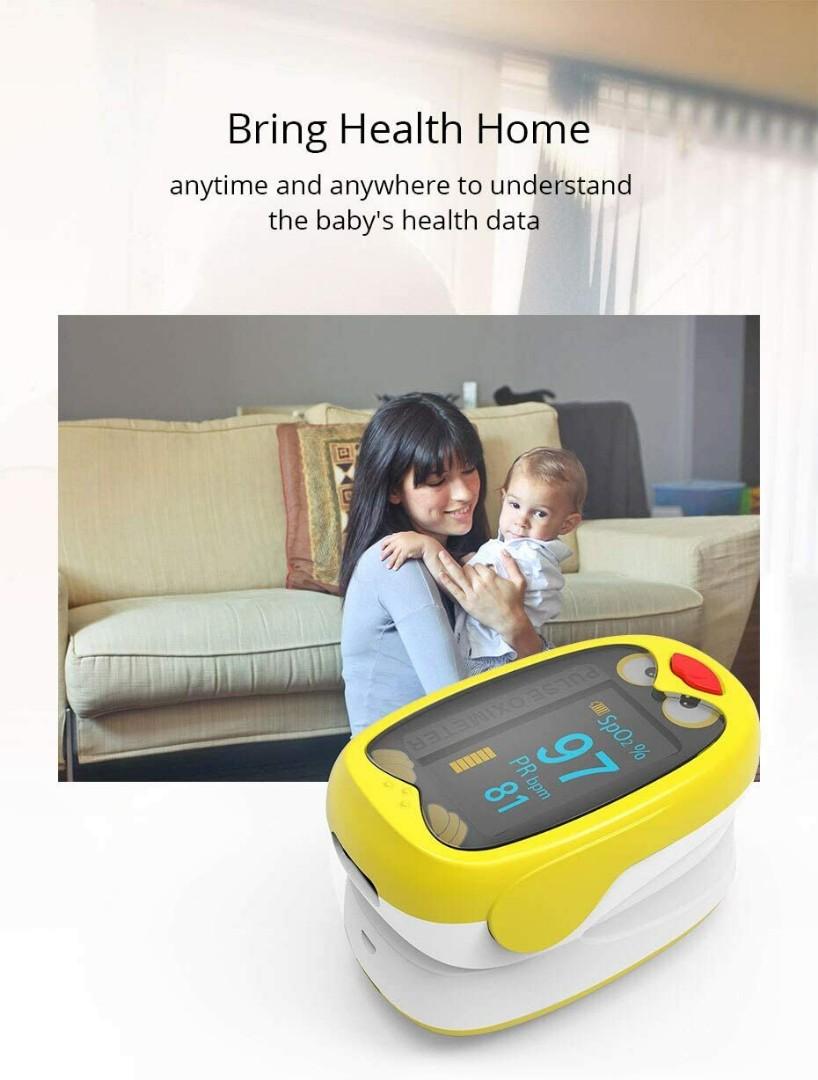 Portable SpO2 Blood Oxygen Monitor for 1-12 Years Old Children ...