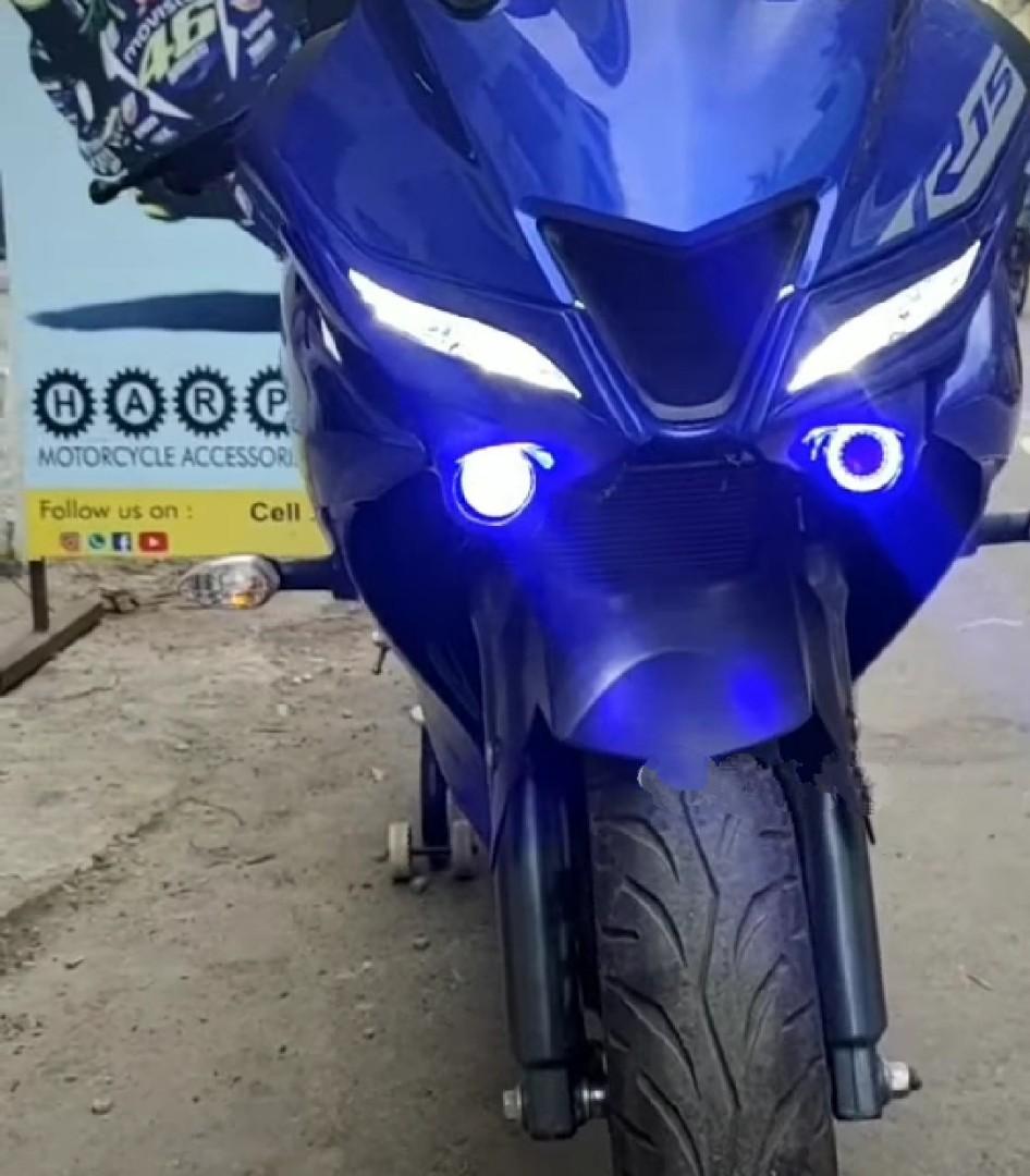 [R15 V3] Winglet R15 V3 With Angle Eyes LED, Motorcycles, Motorcycle ...
