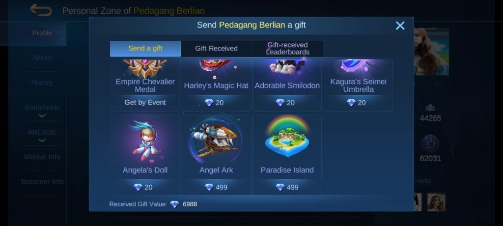 Charisma Booster Mobile Legends (Ml), Video Gaming, Gaming Accessories ...