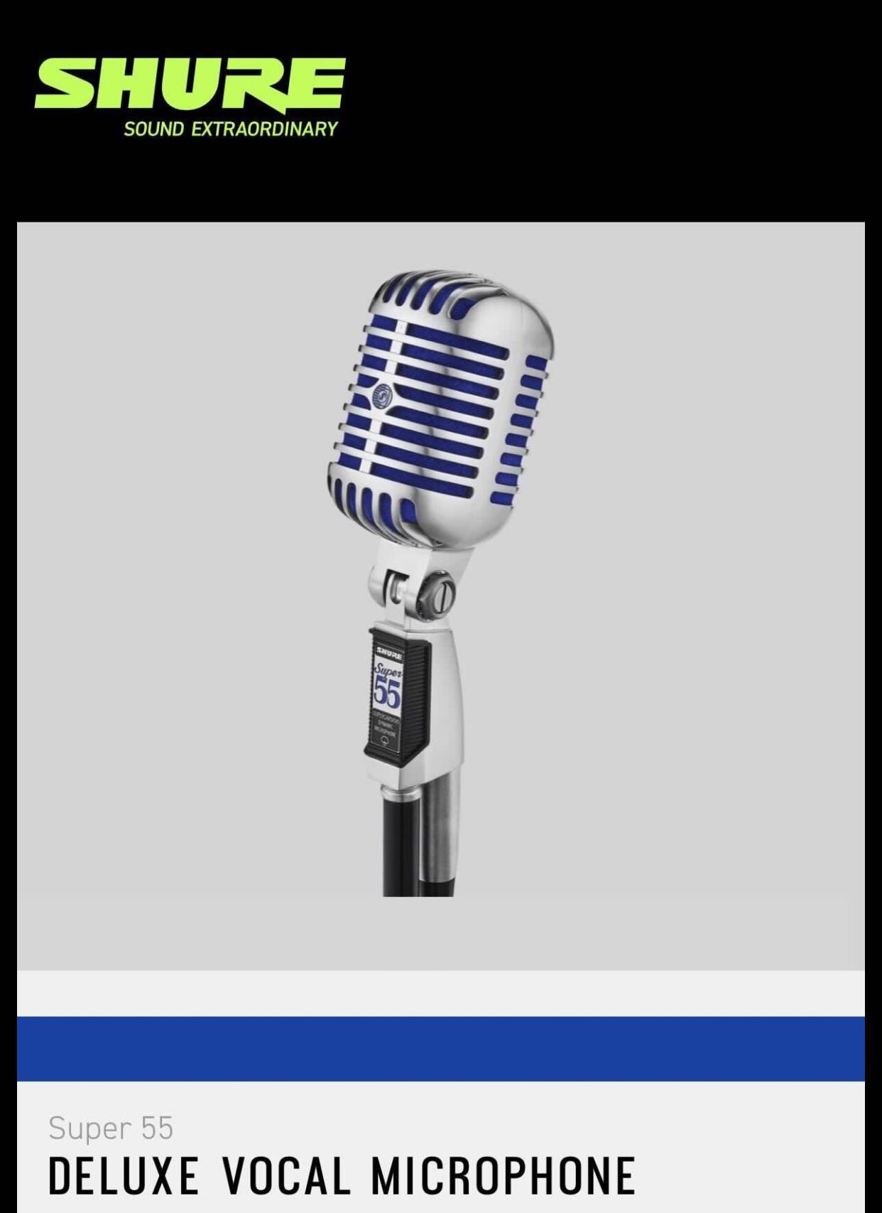 SHURE VINTAGE MICROPHONE, Audio, Microphones on Carousell