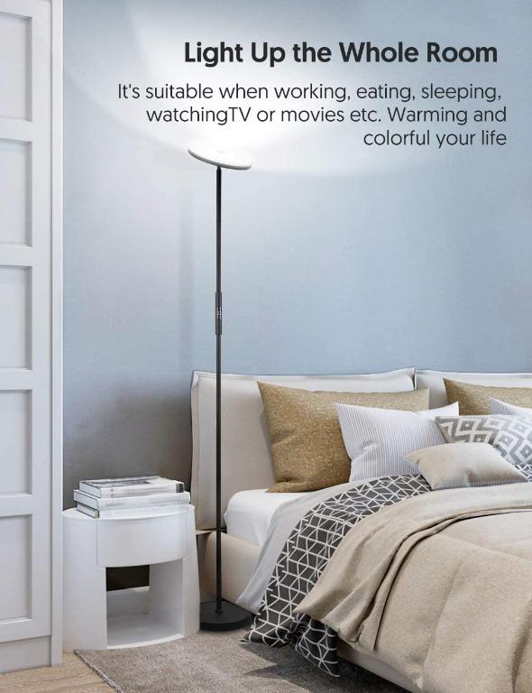 Smart Floor Lamp, Floor lamps for living room, Sky LED Torchiere Smart ...