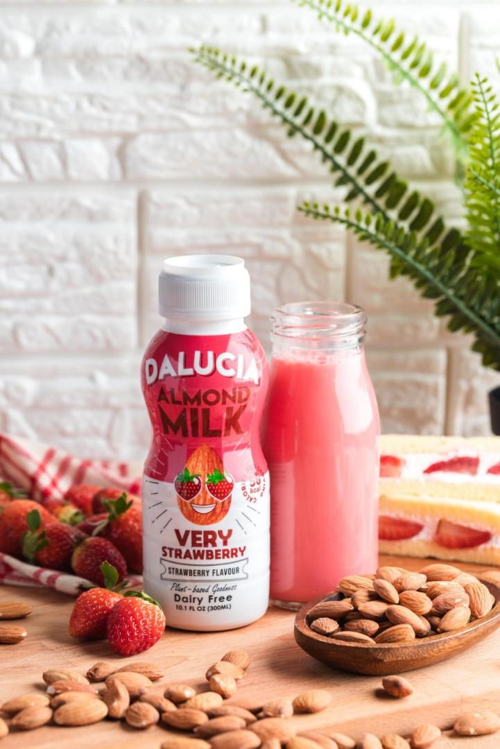 Susu badam perisa strawberry Dalucia, Food & Drinks, Beverages on Carousell