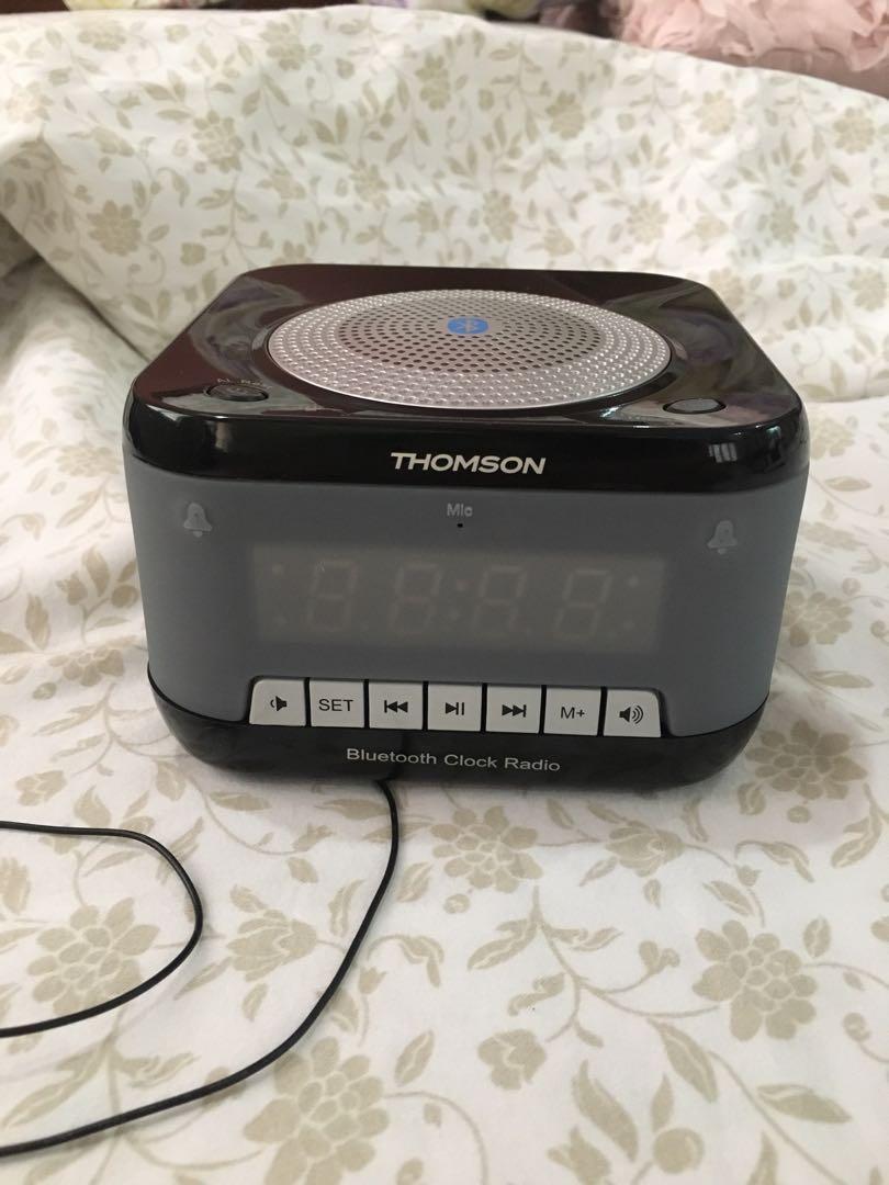 Thomson Bluetooth Dual Alarm Clock Radio (pair), Audio, Portable Audio ...