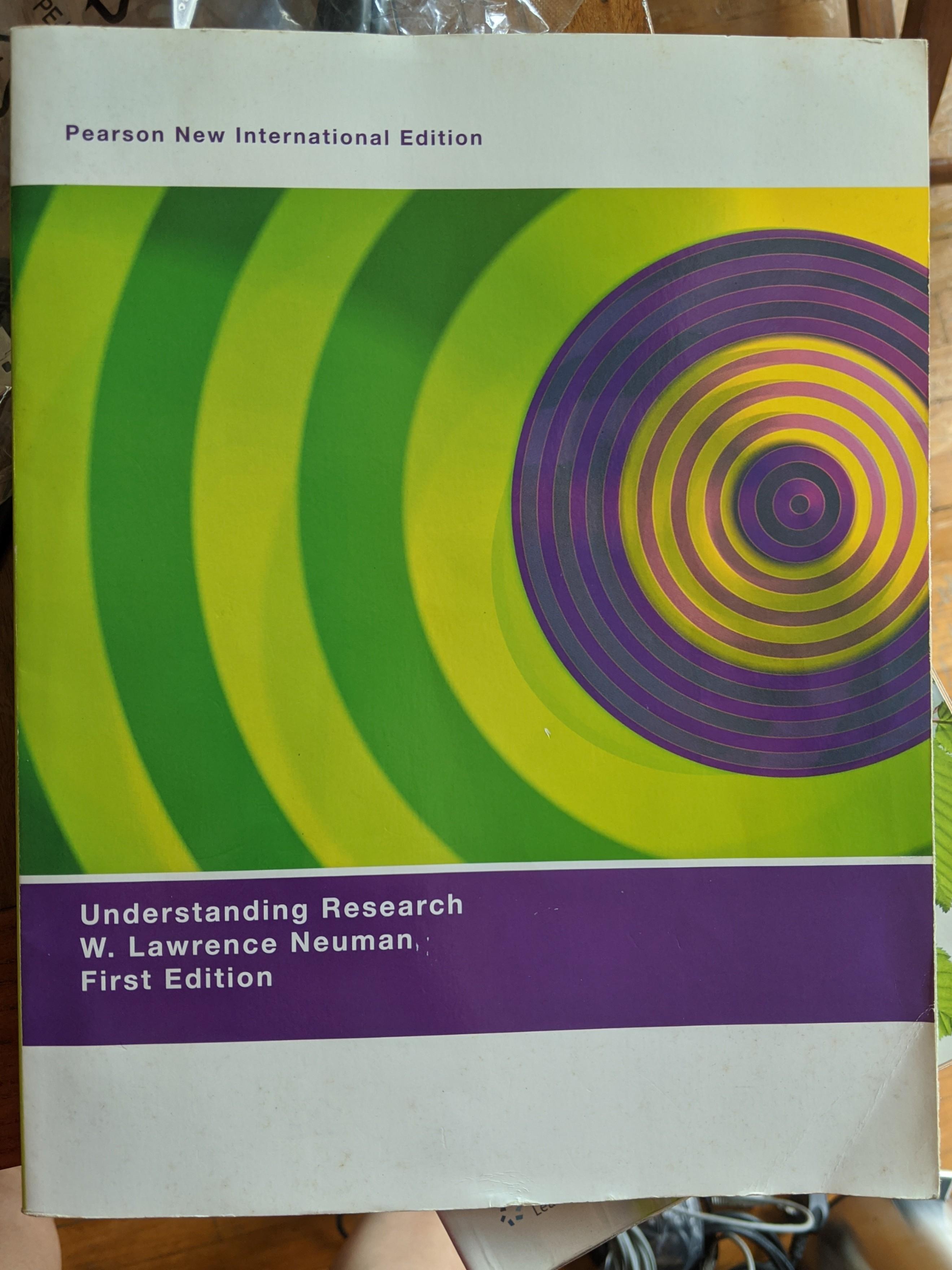 Understanding research w. lawrence Neuman (First Edition), Hobbies ...
