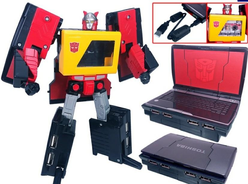 變形金剛拍子達USB插座 transformers device label broad blast USB Hub, 興趣及遊戲, 玩具 ...