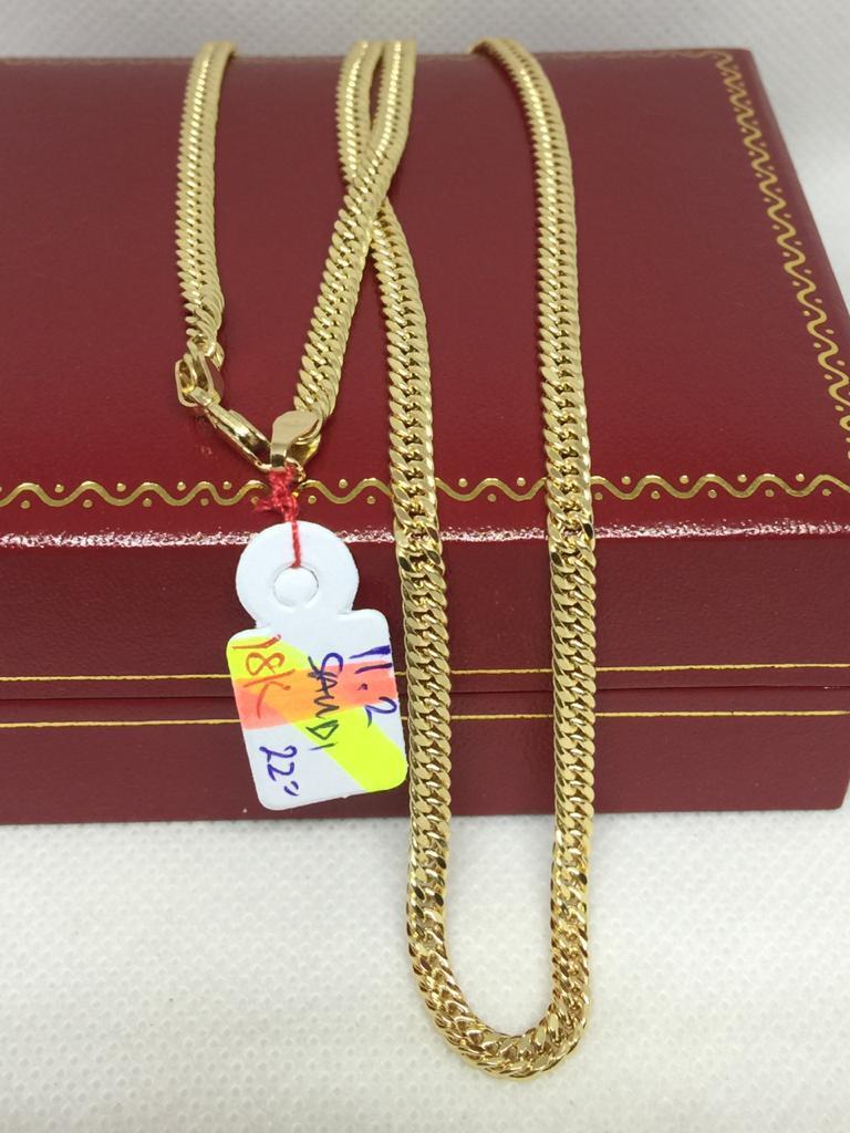 18K Saudi Gold Chain Japan Style 10 Cut VSPL, Women's Fashion, Jewelry ...