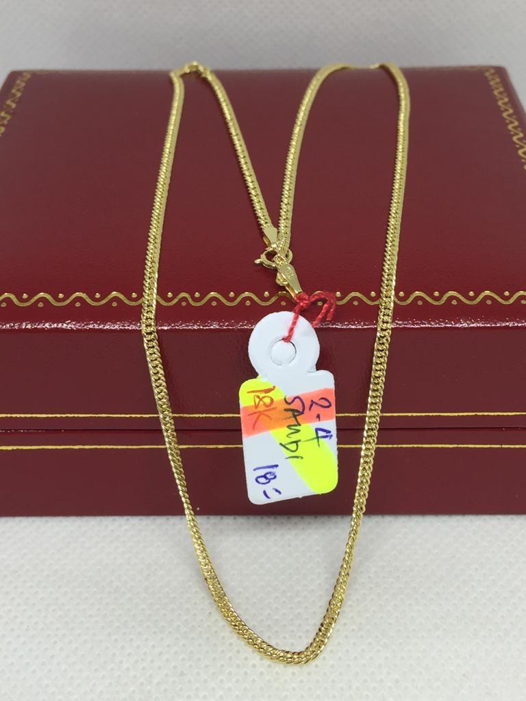 18K Saudi Gold Chain Japan Style 10 Cut VSPL, Women's Fashion, Jewelry ...