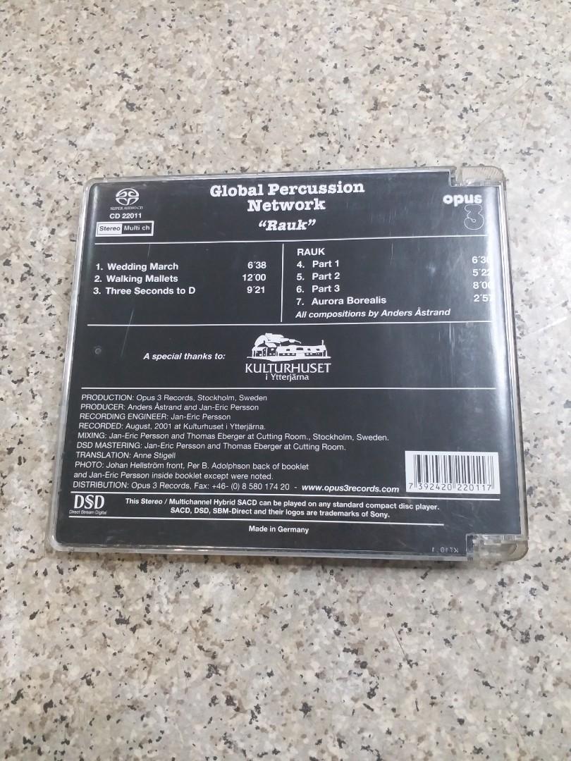 ( SACD ) Global Percussion Network - RAUK opus 3 CD, 興趣及遊戲, 收藏品及紀念品, 明星周邊 - Carousell
