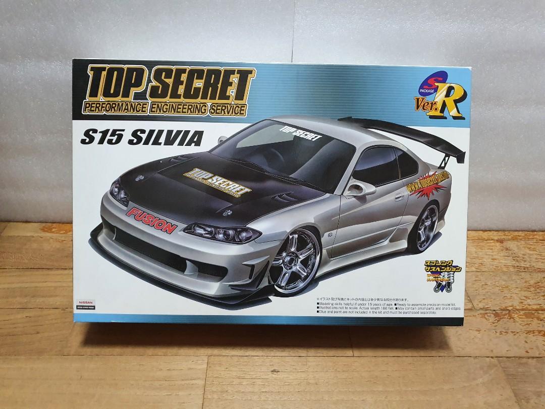 Aoshima 1/24 Top Secret Nissan Silvia S15 car model kit, Hobbies & Toys, Toys & Games on Carousell