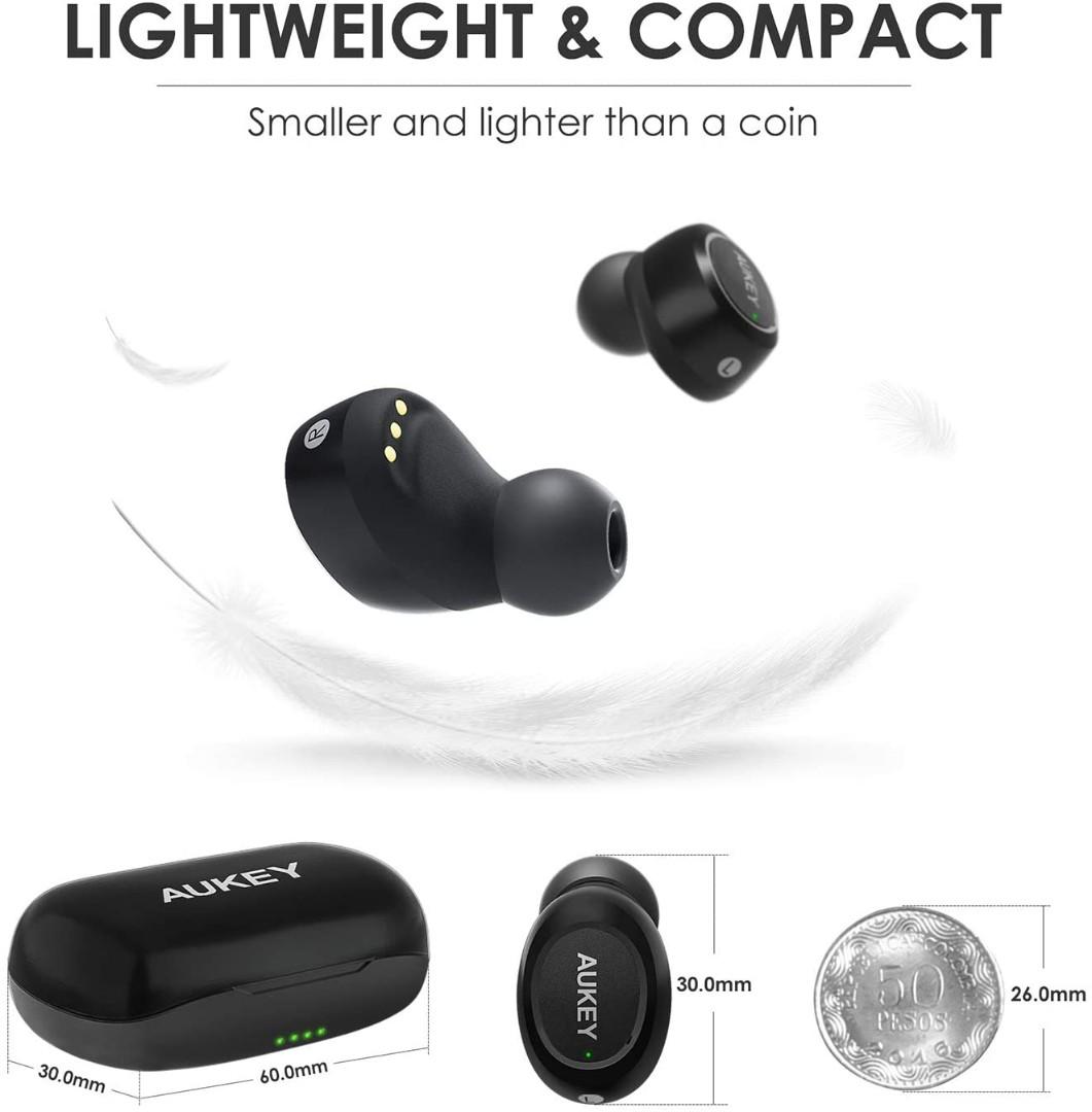 AUKEY Bluetooth 5.0 Headphones, HiFi Stereo True Wireless Earbuds in ...