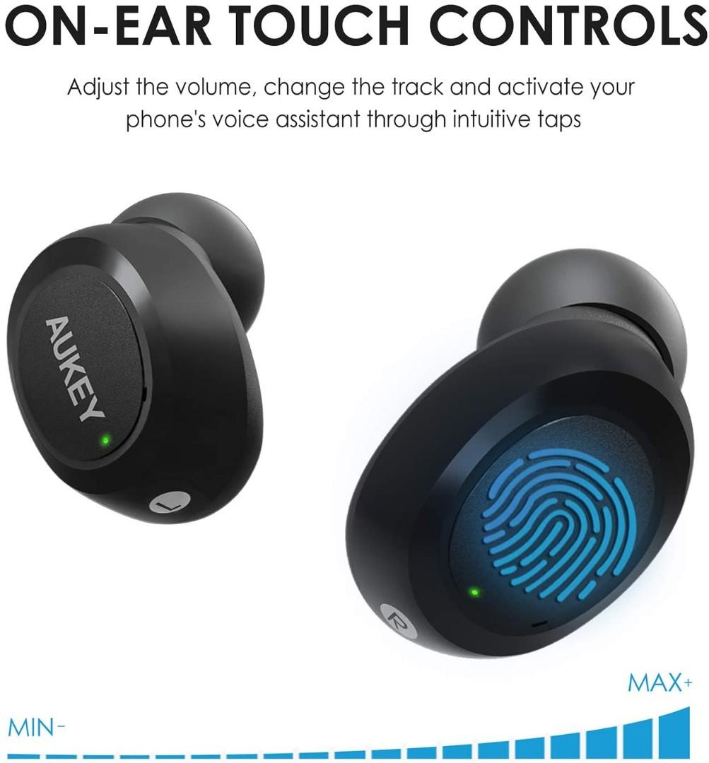 AUKEY Bluetooth 5.0 Headphones, HiFi Stereo True Wireless Earbuds in ...