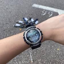 Casio OUTGEAR WS-1200H-1AV Men Digital YOUTH Design Fishing Gear Black ...