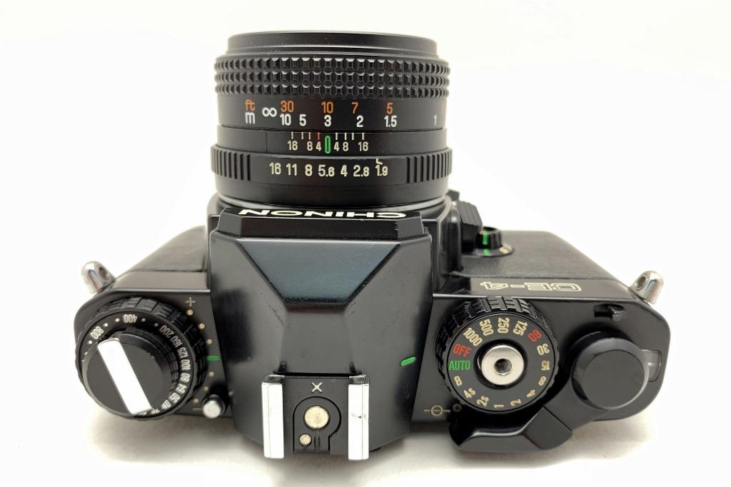 Chinon CE-4 Film Camera + 50mm f1.9 Lens, Photography, Cameras on Carousell