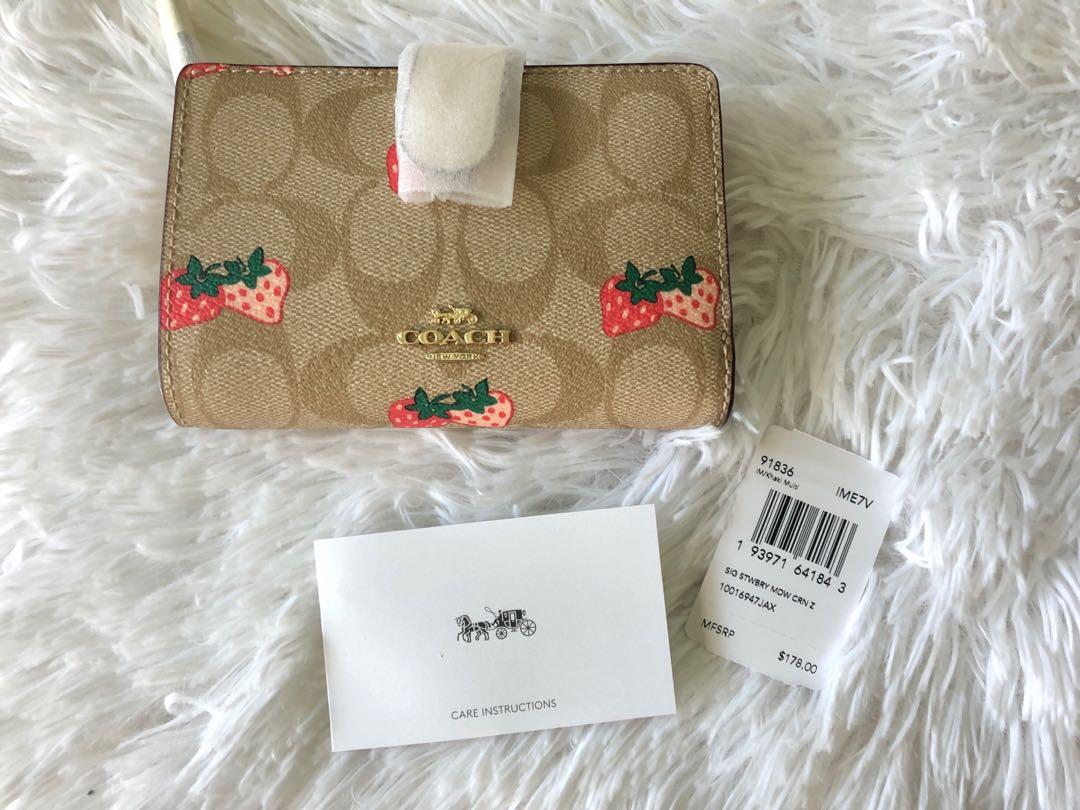 Coach Strawberry Wallet, Women's Fashion, Bags & Wallets, Wallets ...